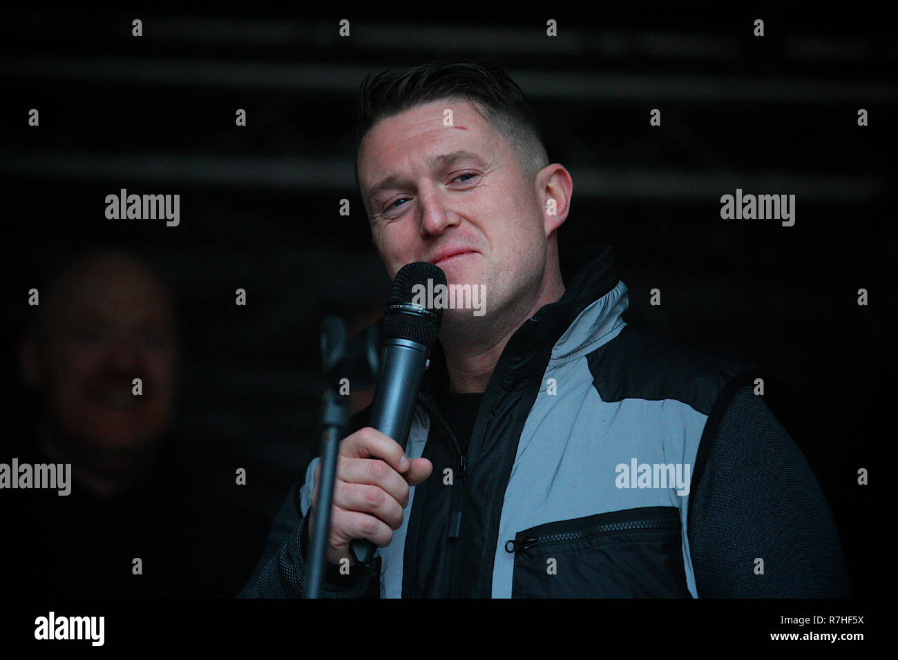 London, UK. 09th Dec, 2018. Tommy Robinson on the Brexit Betrayed Rally ...