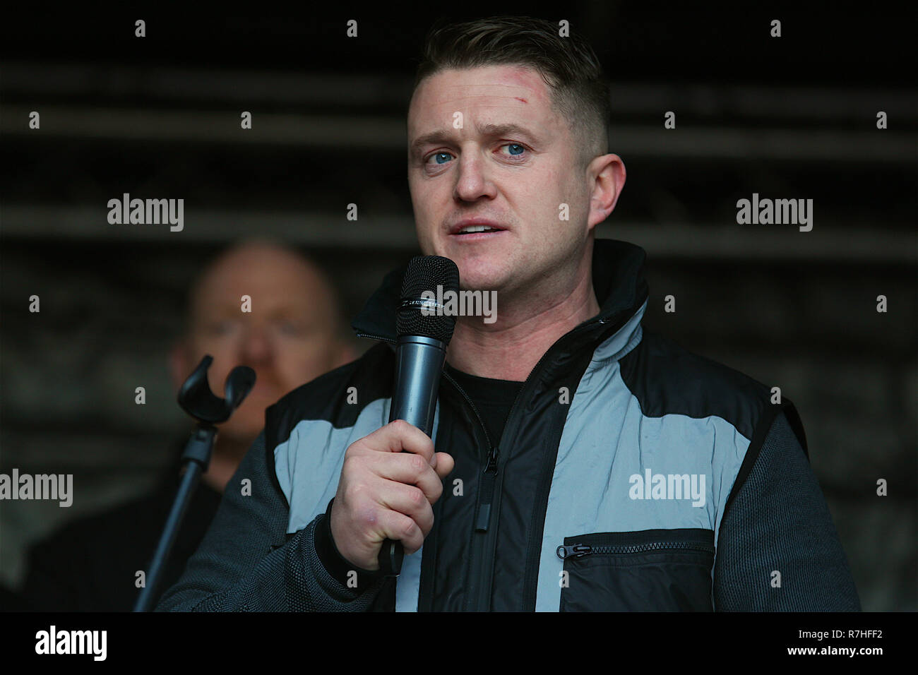 London, UK. 09th Dec, 2018. Tommy Robinson on the Brexit Betrayed Rally ...