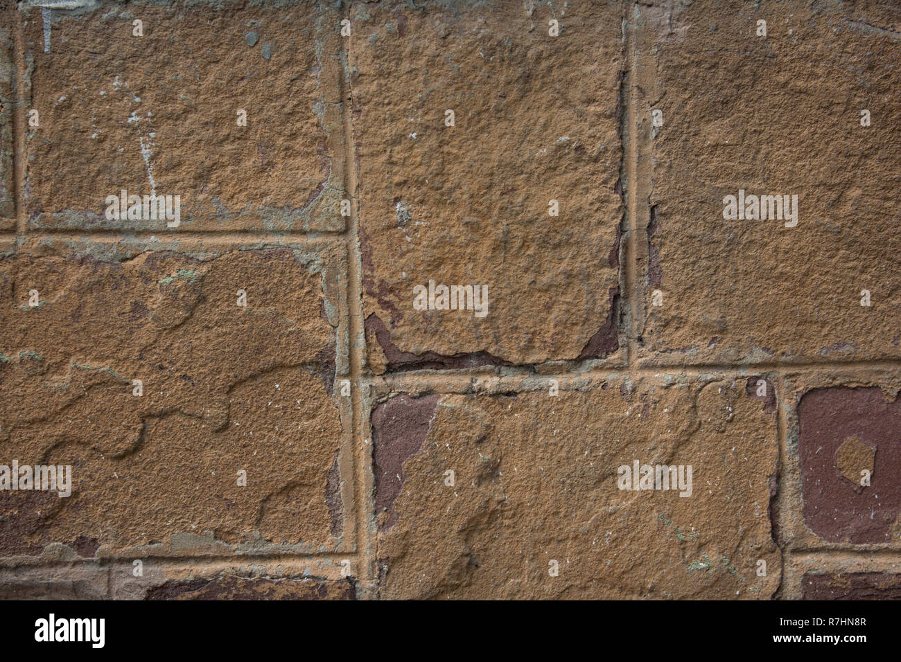 Wall bricks plates beige grunge texture Stock Photo - Alamy