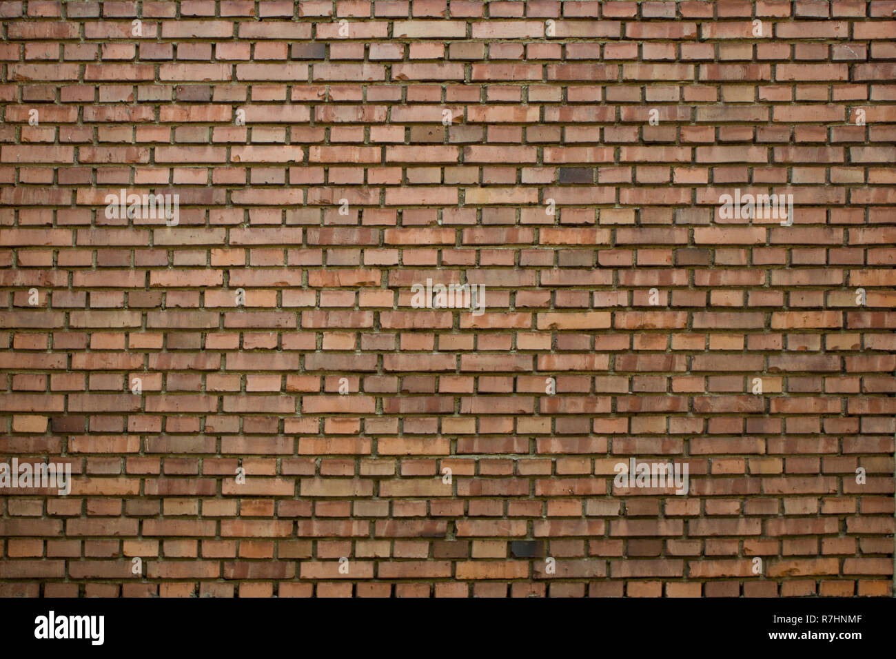 Wall reddish bricks horizontal texture Stock Photo - Alamy