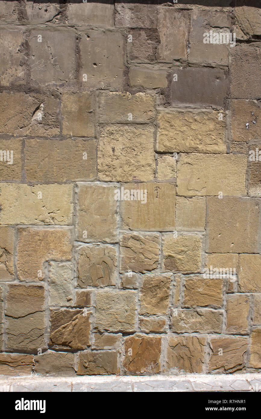 Beige wall blocks texture Stock Photo - Alamy