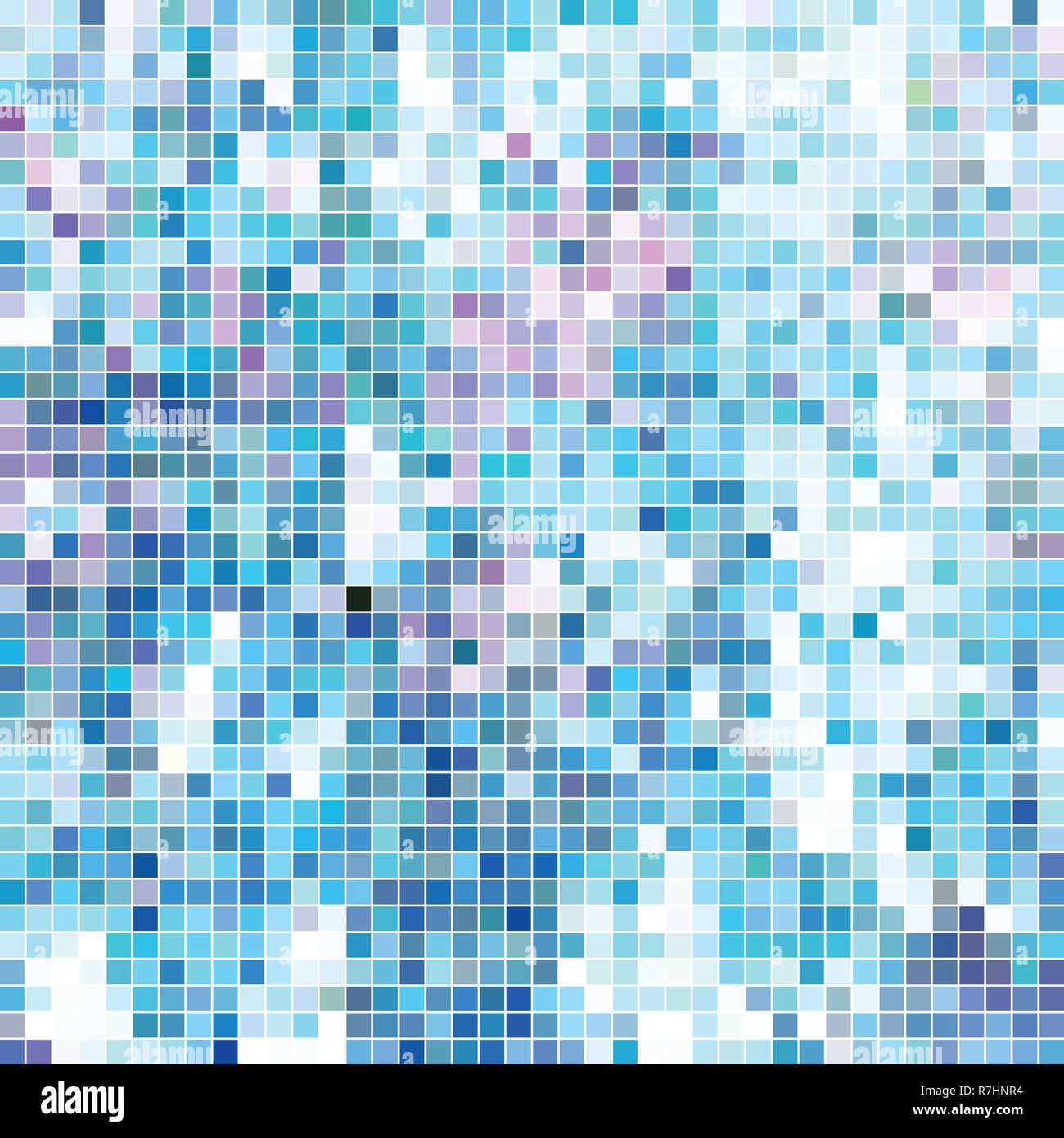 abstract vector square pixel mosaic background - light blue Stock ...