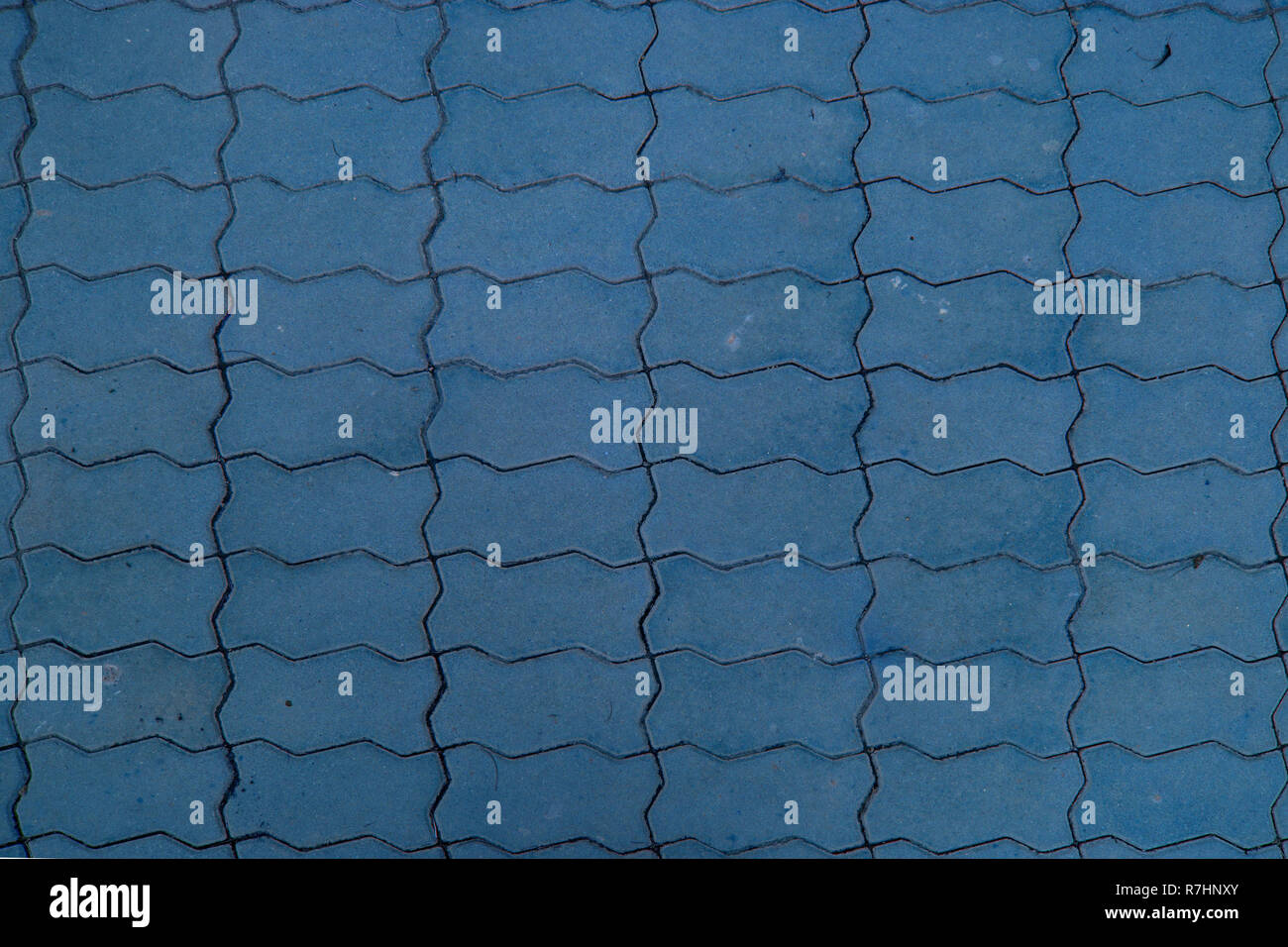 Blue strange floor tiles Stock Photo - Alamy
