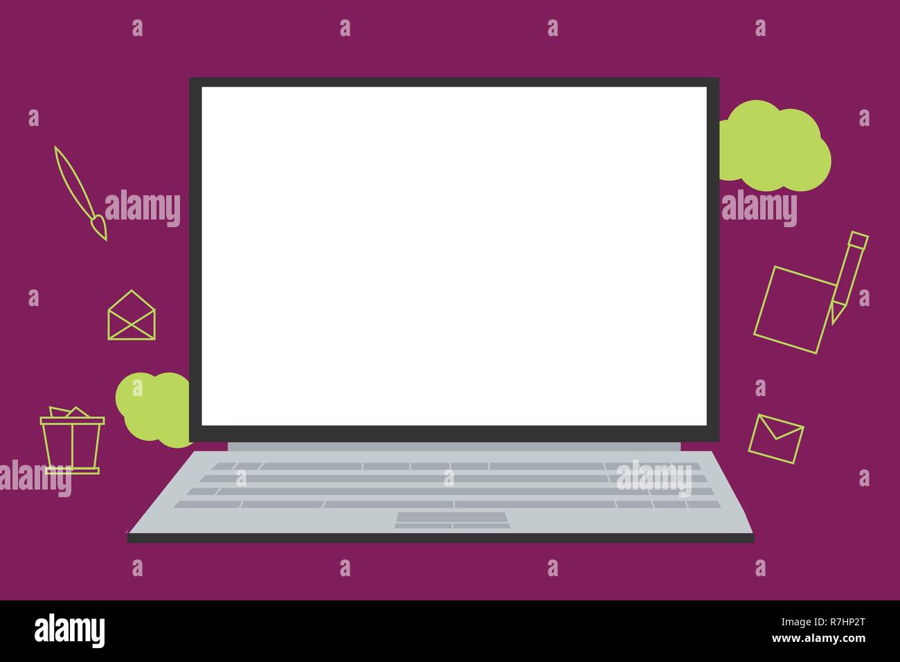 Flat design business Vector Illustration Empty template esp isolated ...