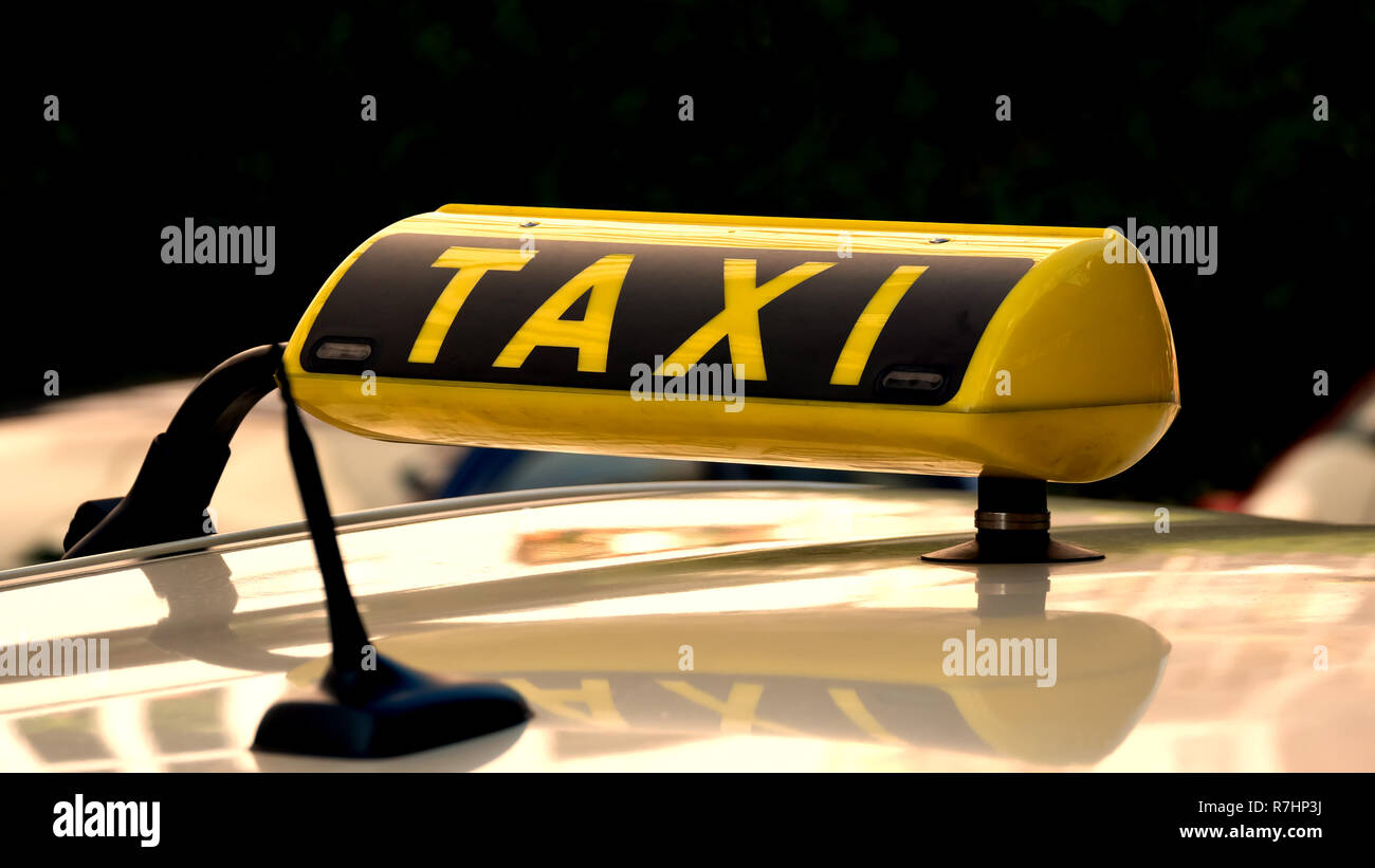German taxi sign hi-res stock photography and images - Alamy