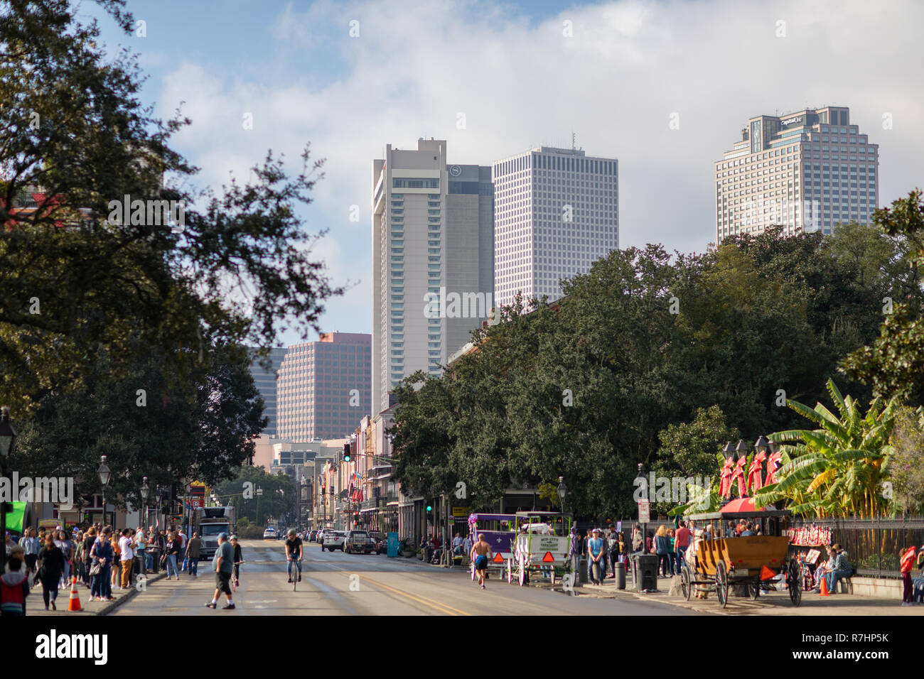 New Orleans Skyline as seen from Decatur Street Stock Photo - Alamy
