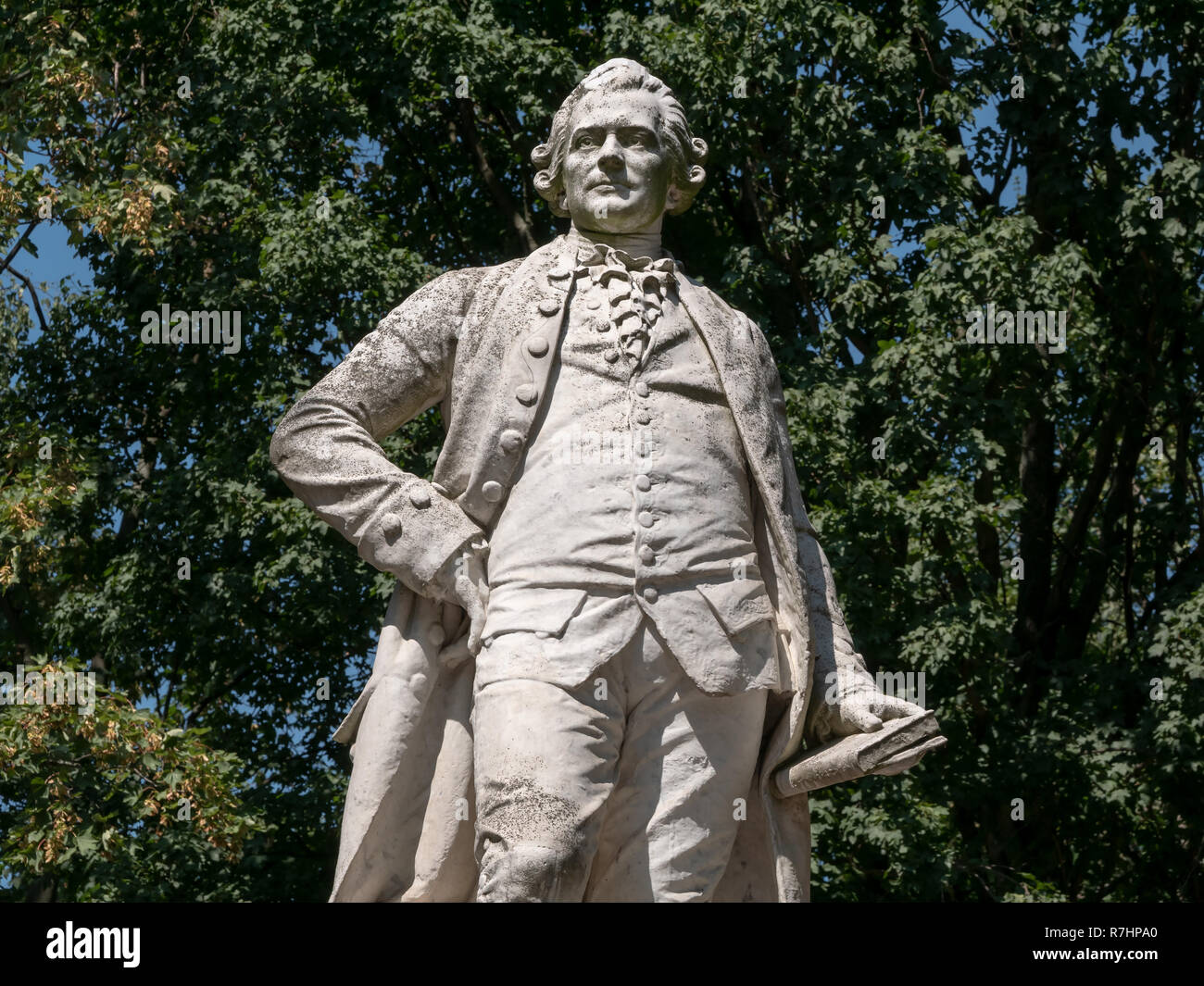 Statue of The Lessing Monument, German: Lessing-Denkmal, To Writer ...