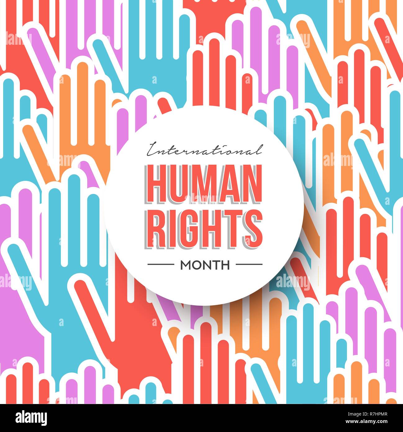 International Human Rights month illustration for global equality and ...