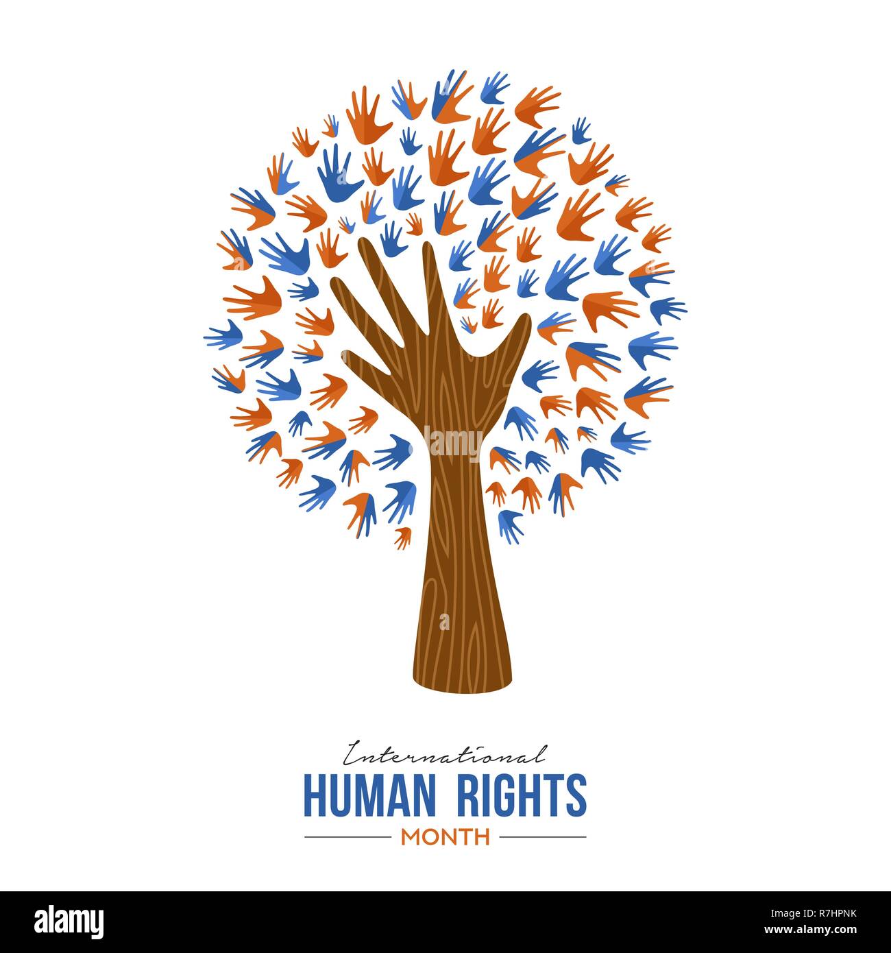 International Human Rights awareness month illustration for global ...