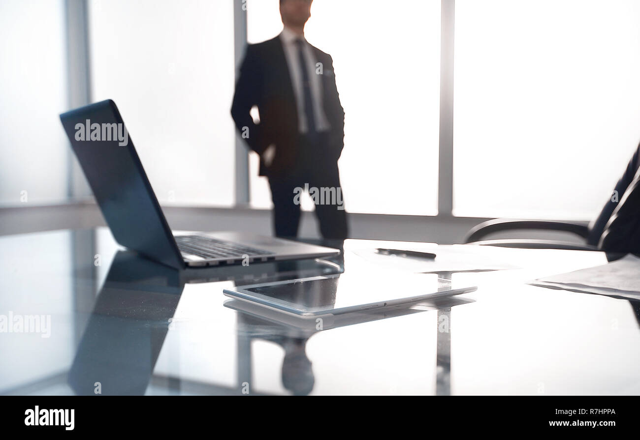 workplace of the businessman Stock Photo - Alamy