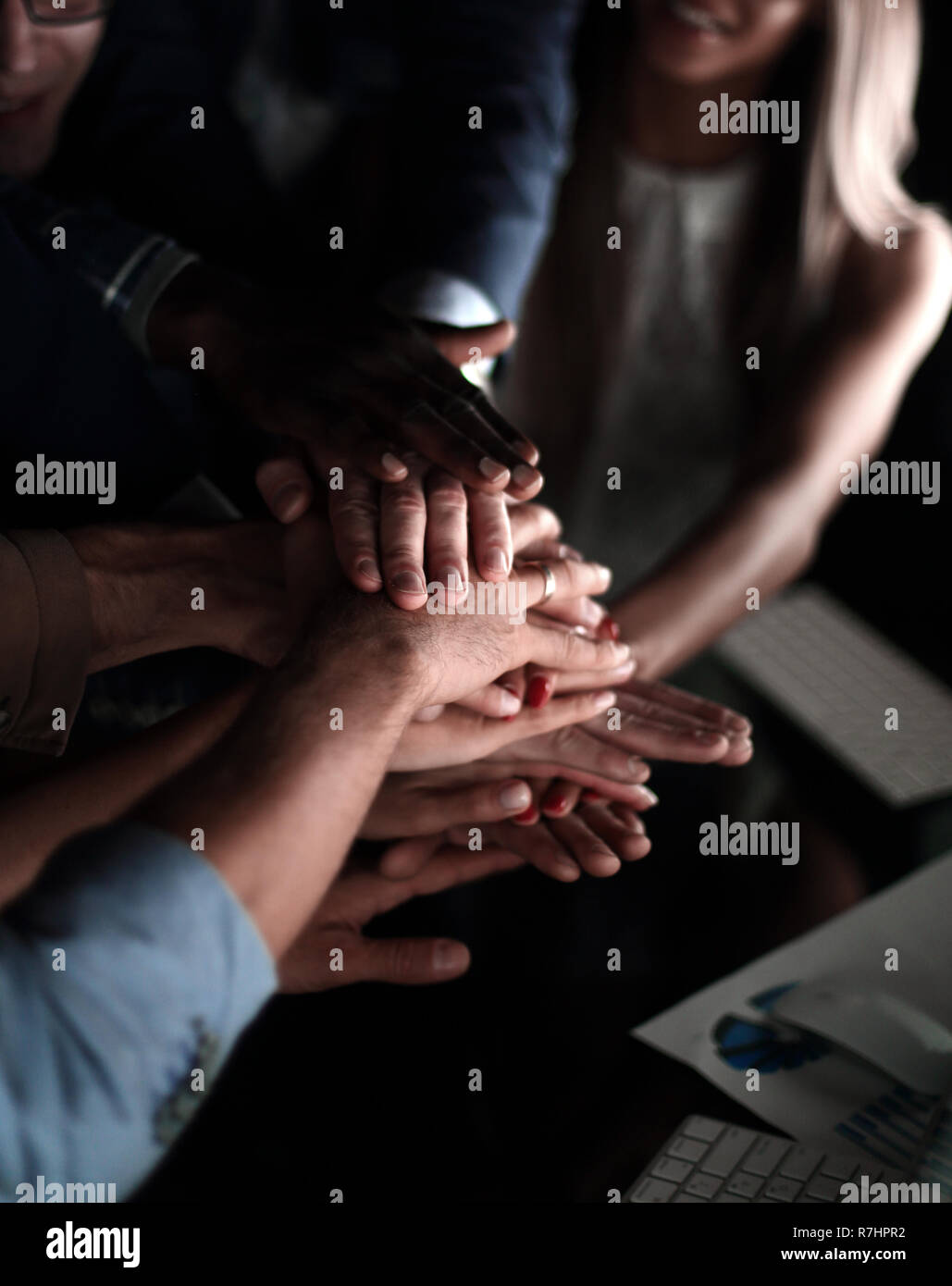 close up.the joint business team Stock Photo - Alamy