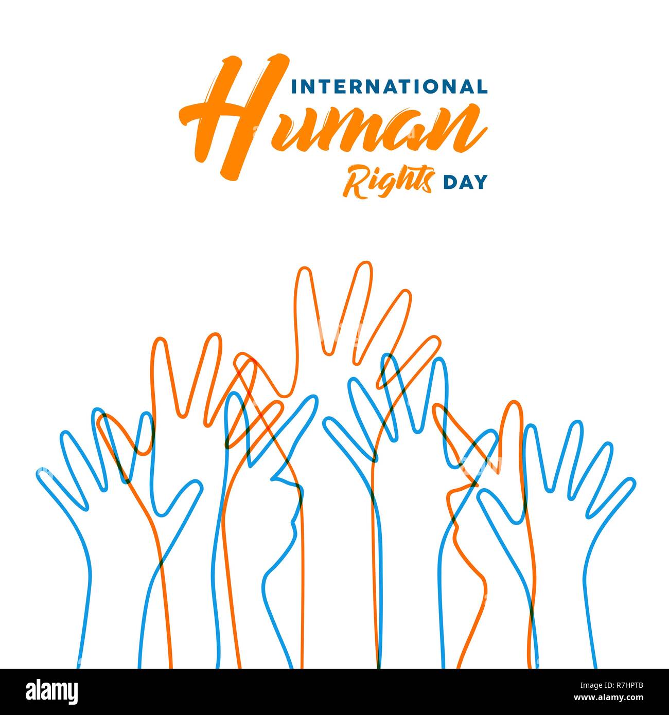 International Human Rights awareness day illustration for global ...