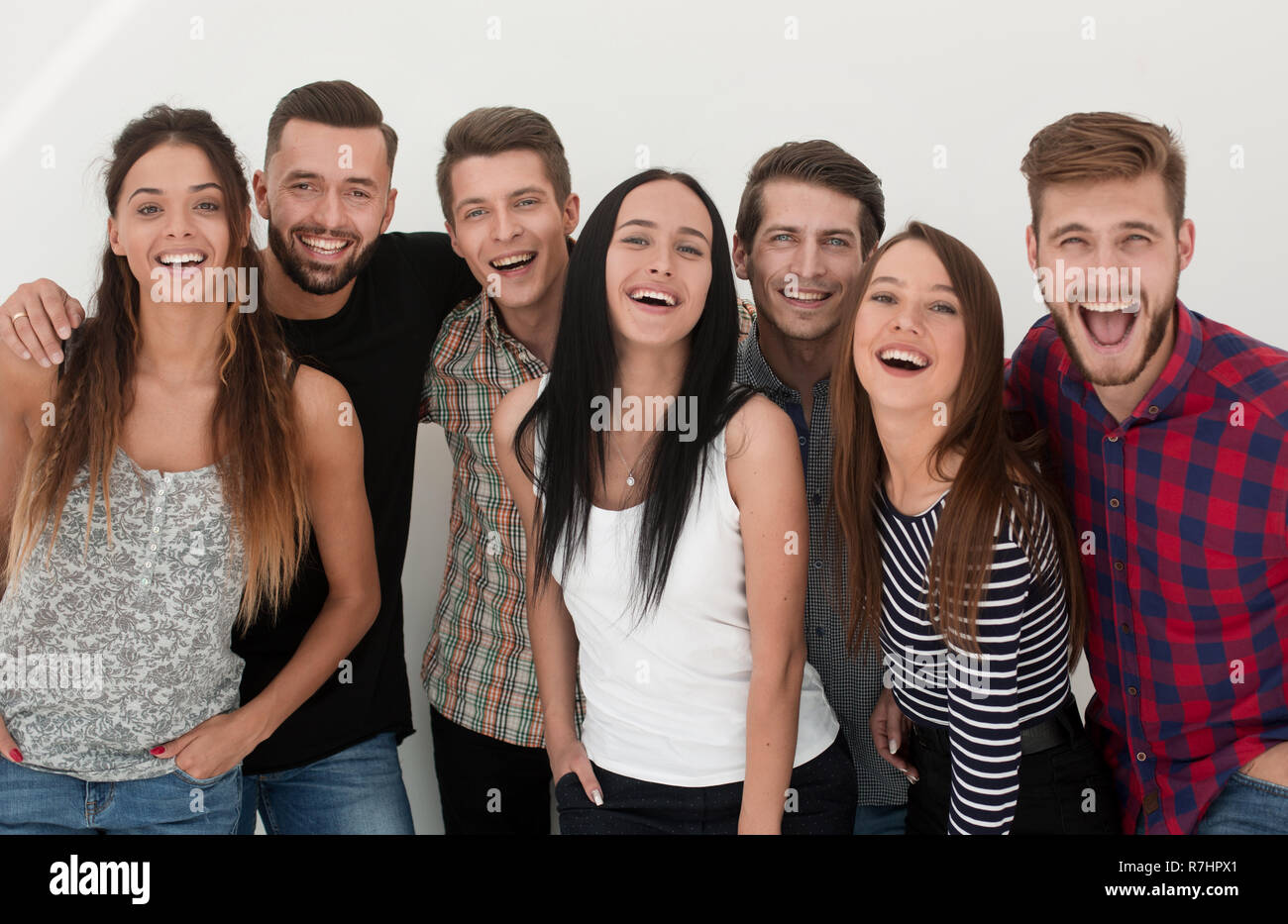 Cheerful group promising young hi-res stock photography and images - Alamy