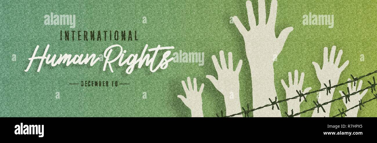 International Human Rights awareness day illustration for global ...