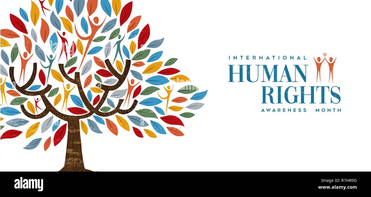 International Human Rights awareness day illustration for global ...