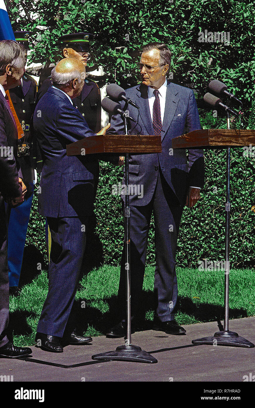 Washington, DC., USA, September 24, 1990 President George H.W. Bush ...