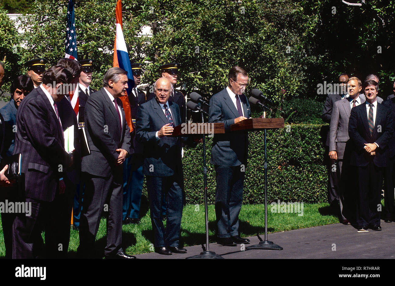Washington, DC., USA, September 24, 1990 President George H.W. Bush ...