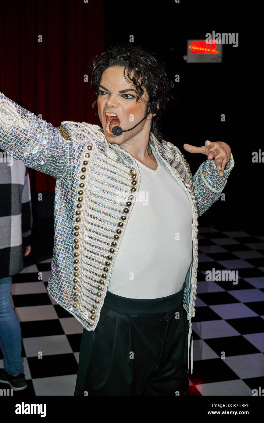 MONTREAL, CANADA - SEPTEMBER 23, 2018: Michael Jackson, American singer ...