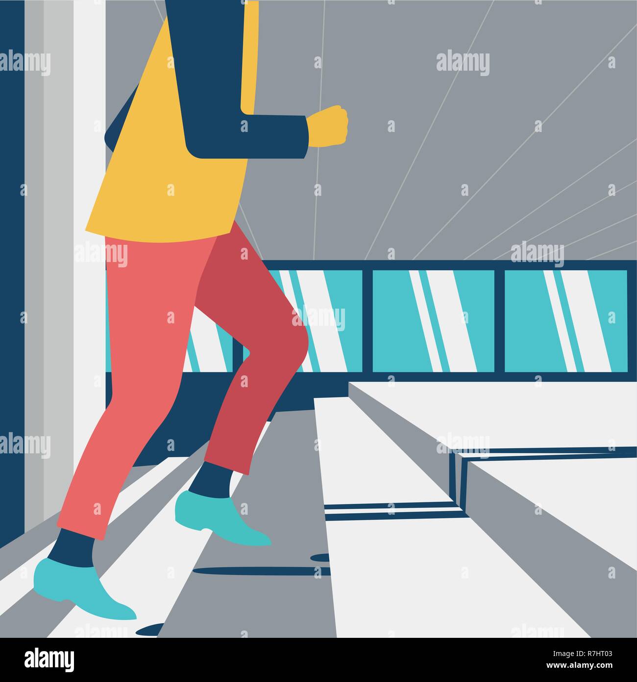 Climbing stairs Stock Vector Images - Alamy