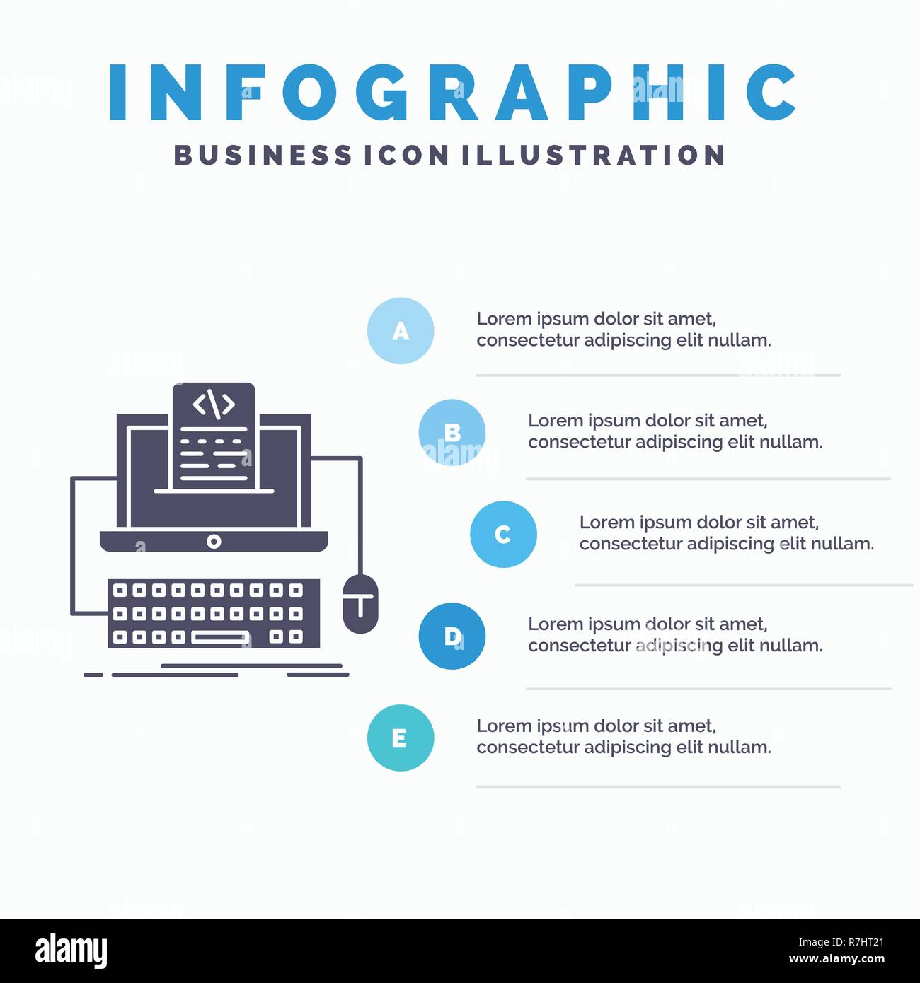 Code Coding Computer Monoblock Screen Infographics Template For Website And Presentation