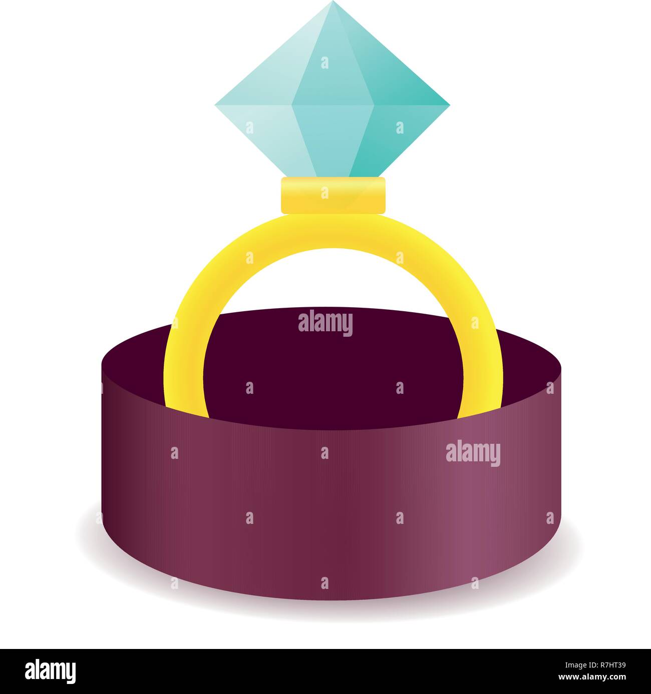 Gold ring box Stock Vector Images - Alamy
