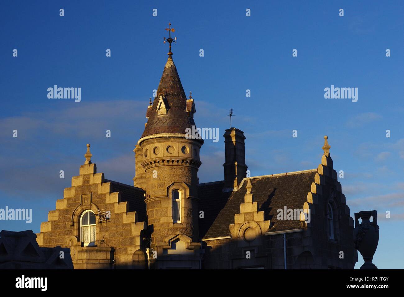Victorian Gate House of Trinity Cemetery, in Golden Evening Light ...
