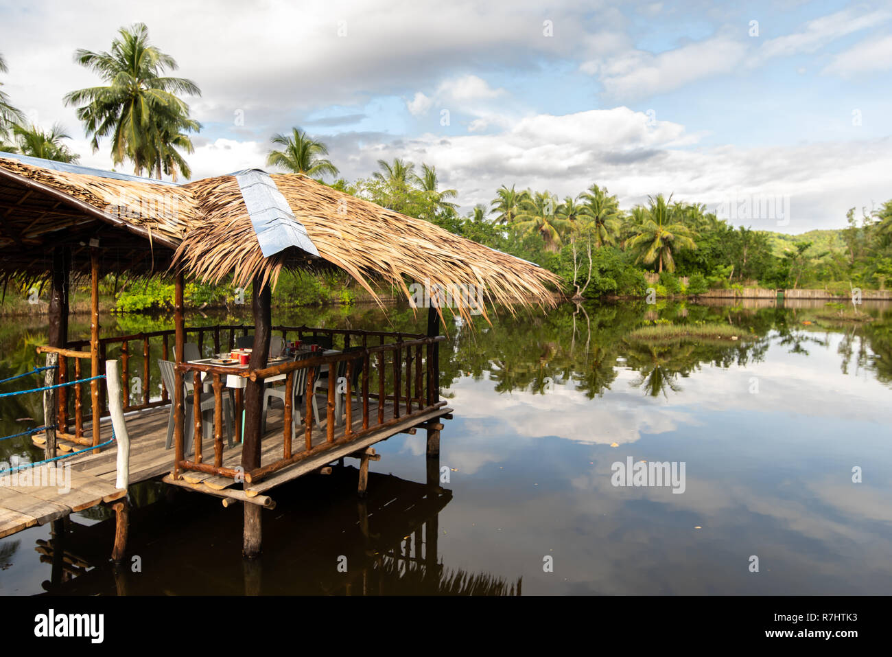 beautiful floating restaurant at Coron, Palawan, Philippines Stock ...