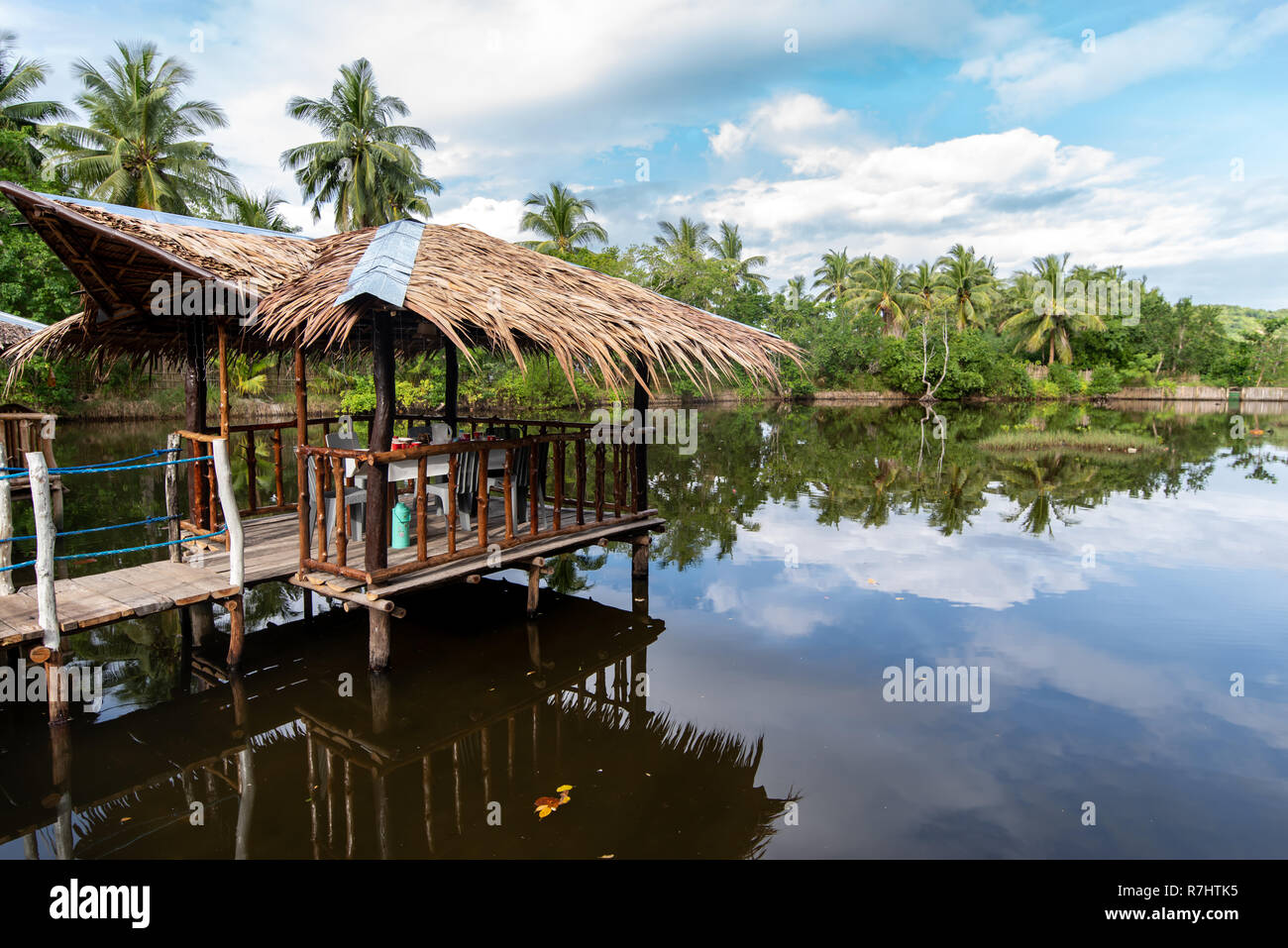 beautiful floating restaurant at Coron, Palawan, Philippines Stock ...