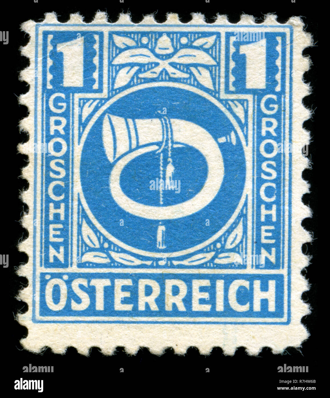 Postage stamp from Austria in the Posthorn series issued in 1945 Stock ...
