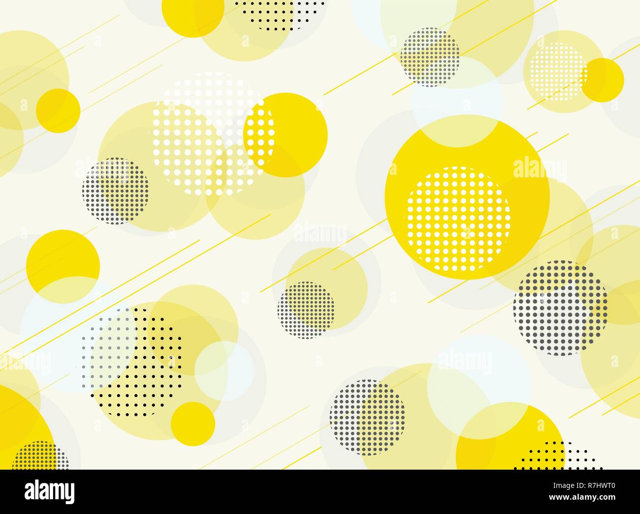 Abstract of simple round bubble yellow geometric pattern background ...