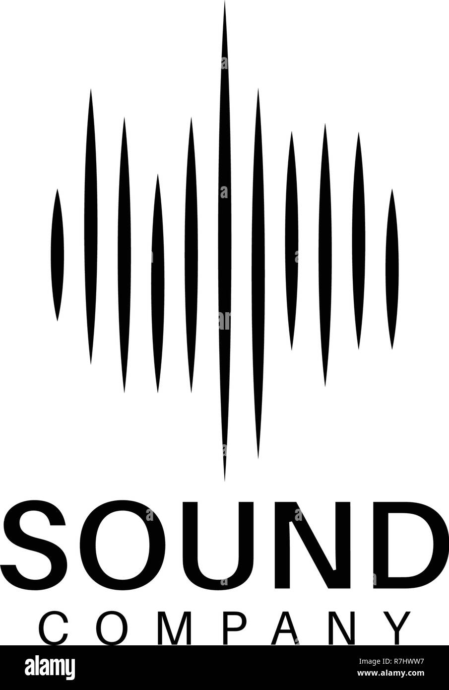 Wave sign vector music label hi-res stock photography and images - Alamy