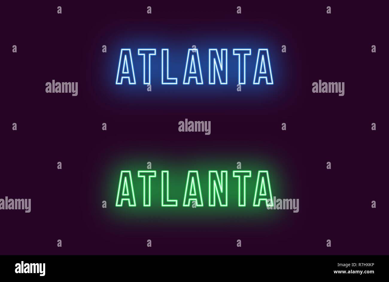 Georgia glowing neon sign hi-res stock photography and images - Alamy