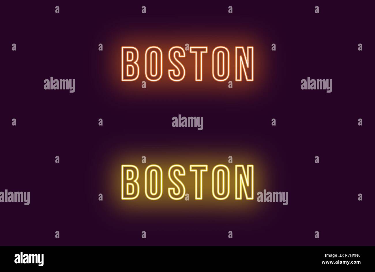 Boston neon Stock Vector Images - Alamy