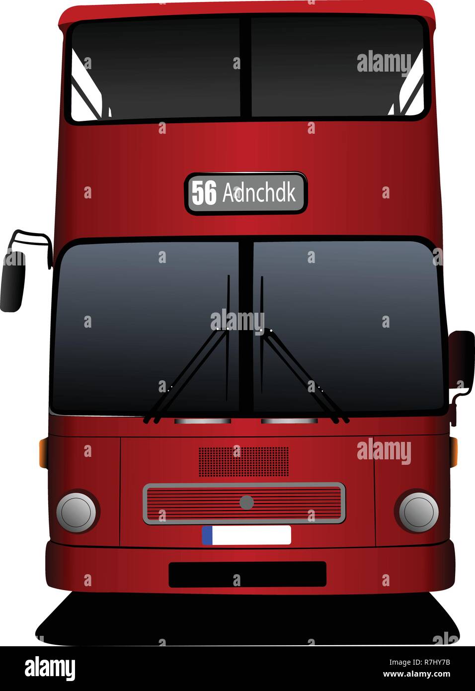 London double Decker red bus. Vector illustration Stock Vector Image ...