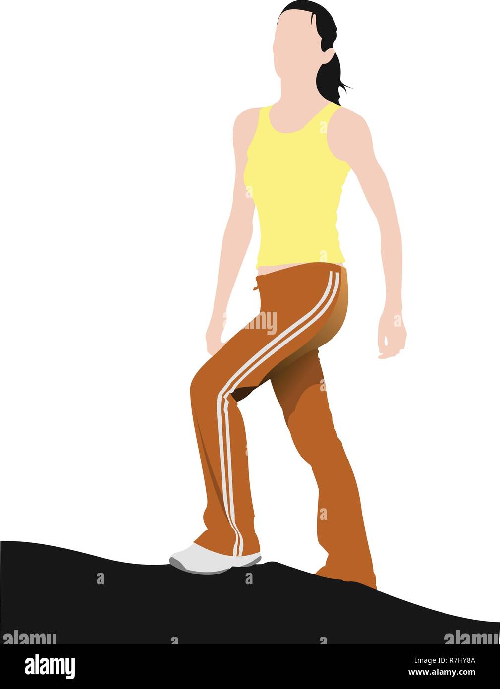 Female woman tourist walking Stock Vector Images - Alamy