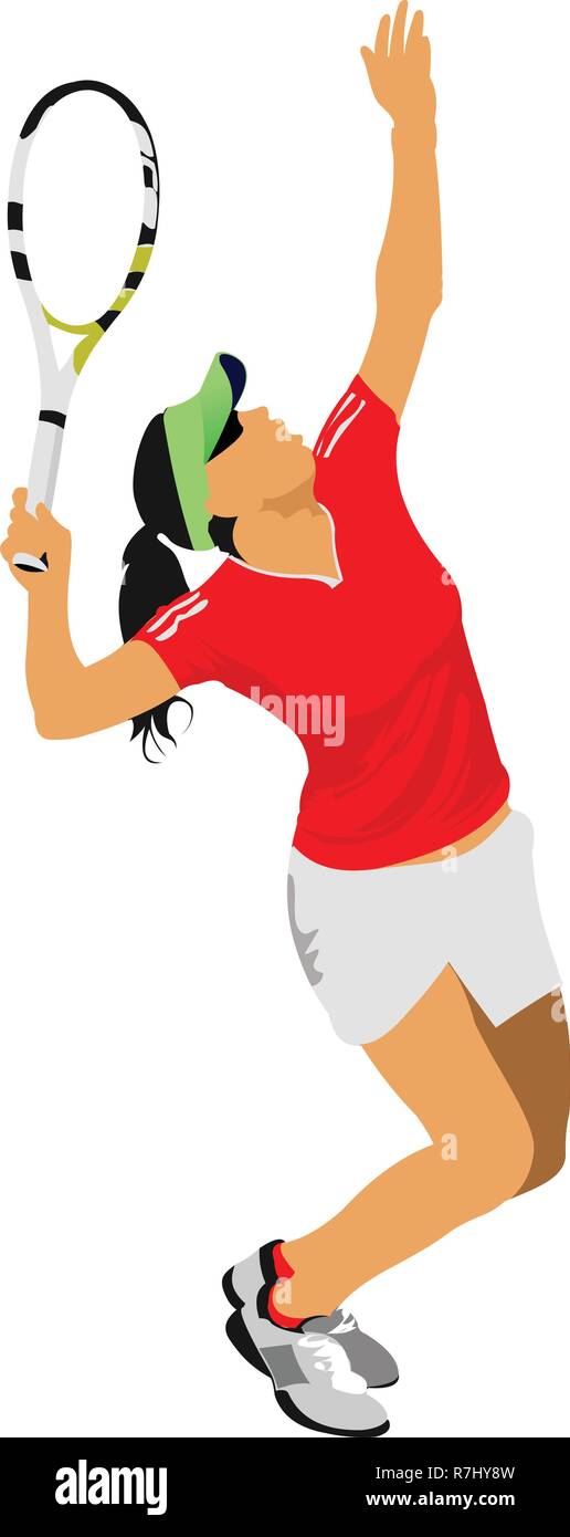 Tennis player. Colored Vector illustration for designers Stock Vector ...