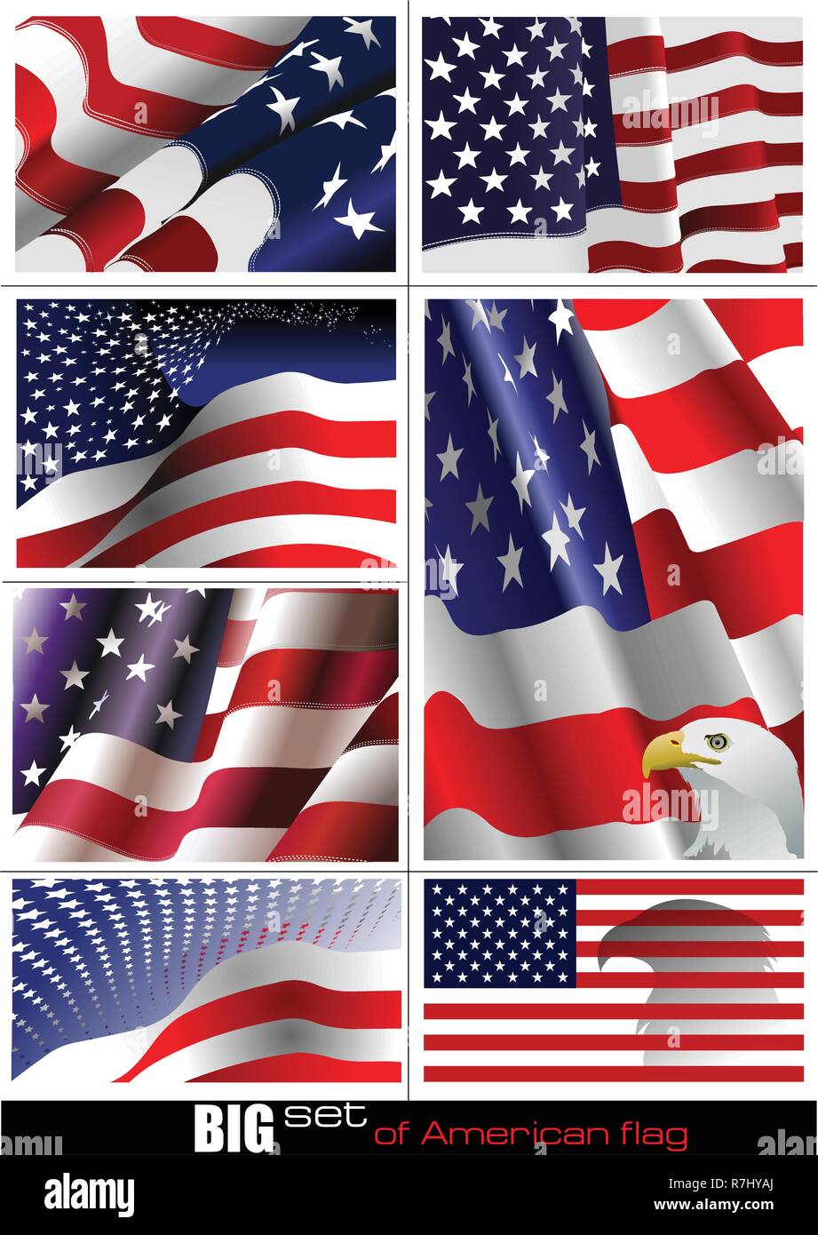 4th July – Independence day of United States of America. Big set of ...