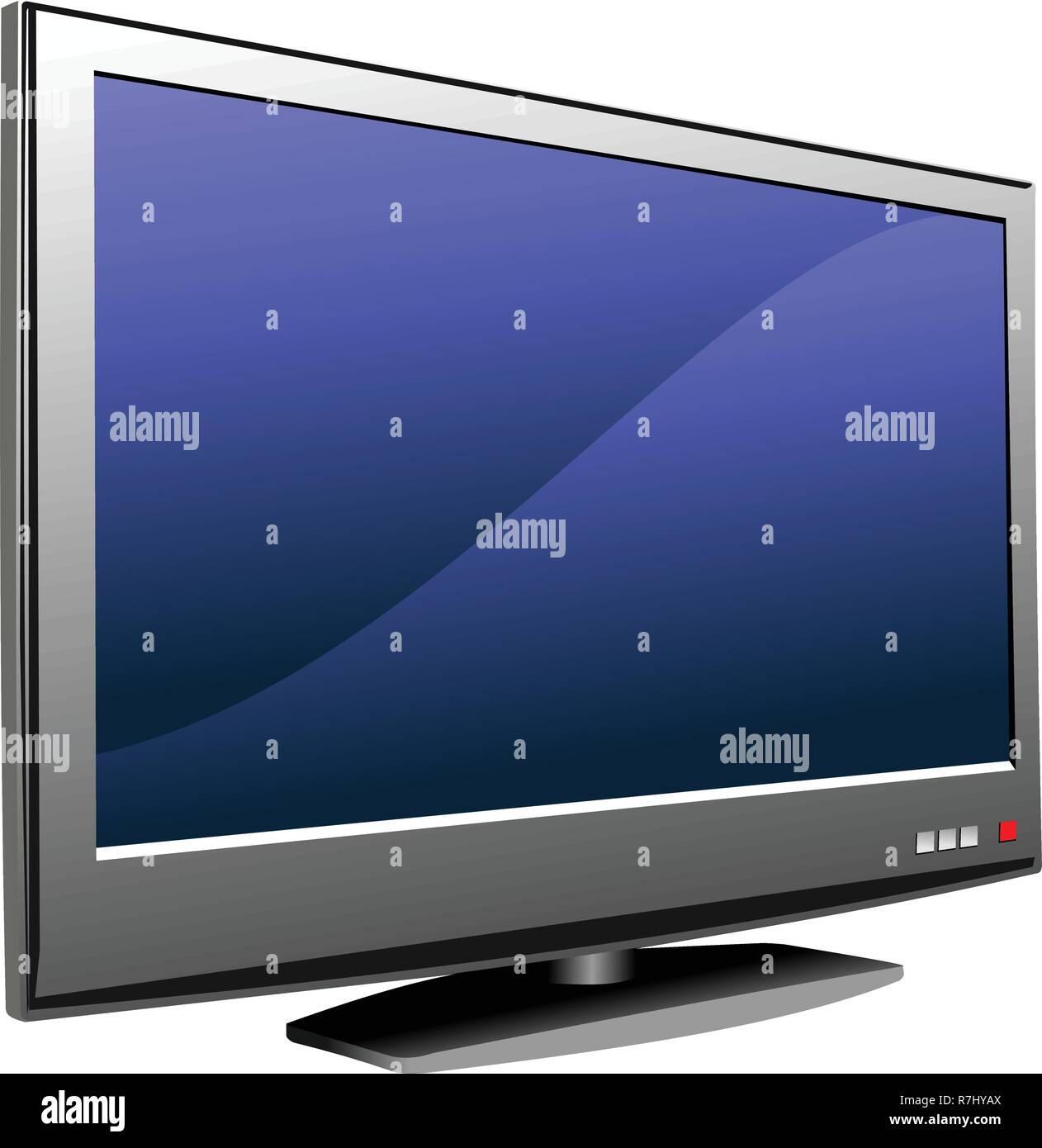 Blue dotted background with Flat computer monitor. Display Stock Vector ...