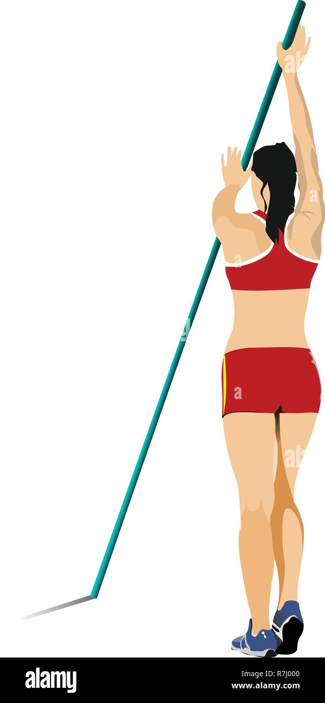 Athlete pole jumping Cut Out Stock Images & Pictures - Alamy