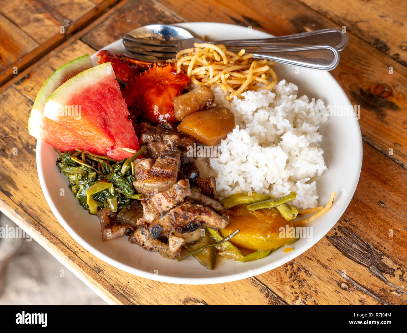 Filipino Style lunch set at Coron, Palawan, Philippines Stock Photo - Alamy