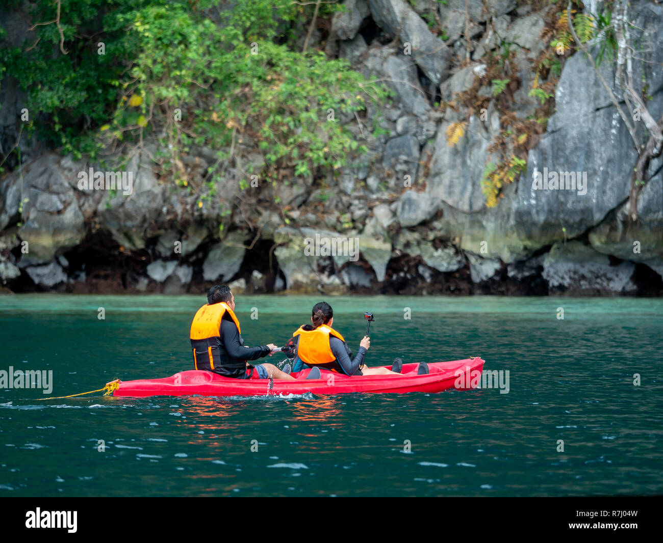 Kayakers at the Coron, Palawan, Philippines Stock Photo - Alamy
