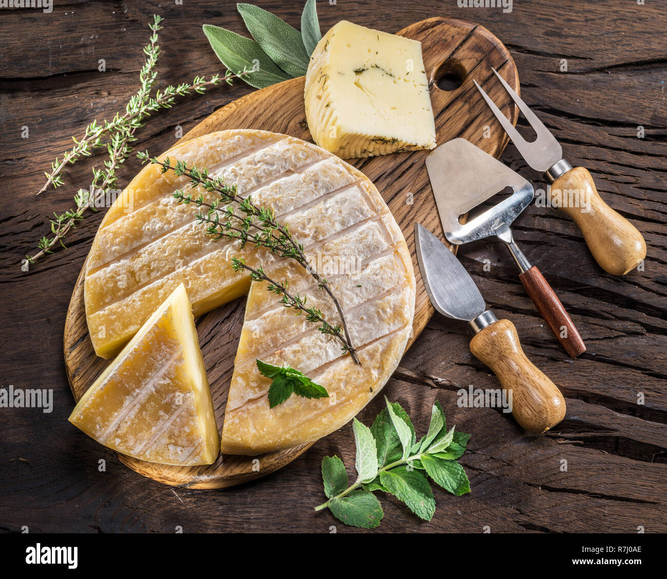 Wheel of cheese still life hi-res stock photography and images - Alamy