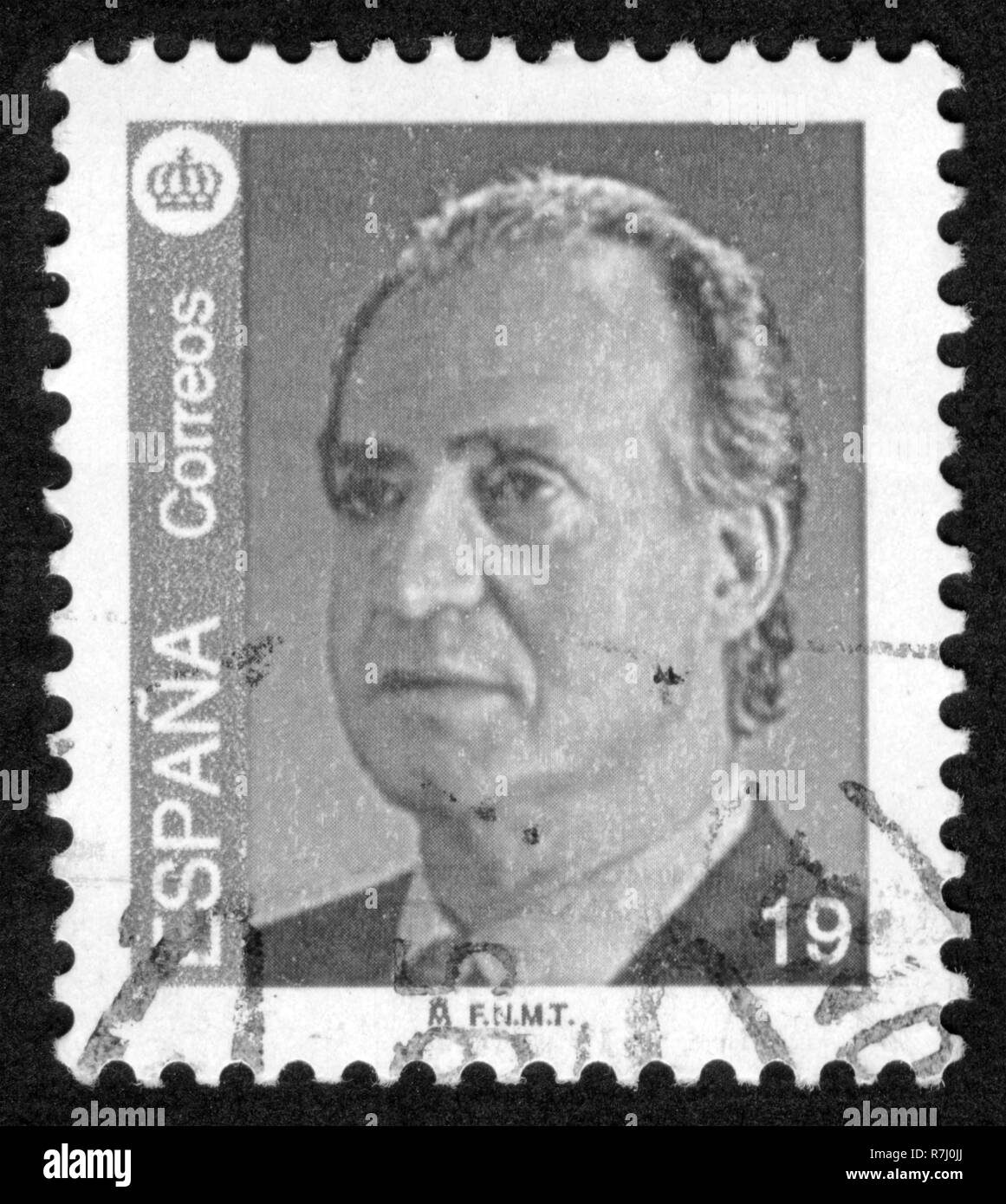 Spain postage stamp Black and White Stock Photos & Images - Alamy