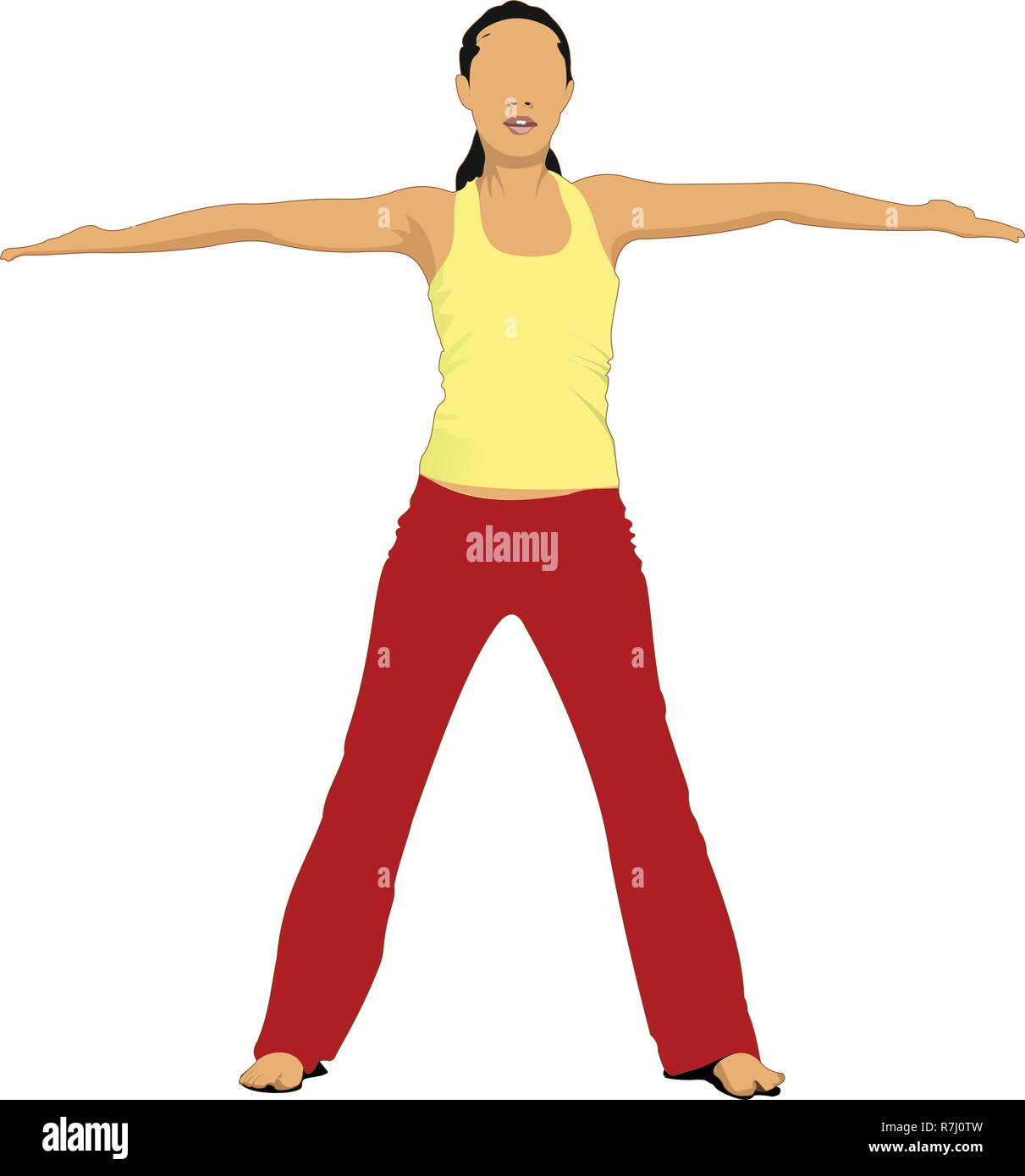 Yoga pose - vector poster Stock Vector Image & Art - Alamy
