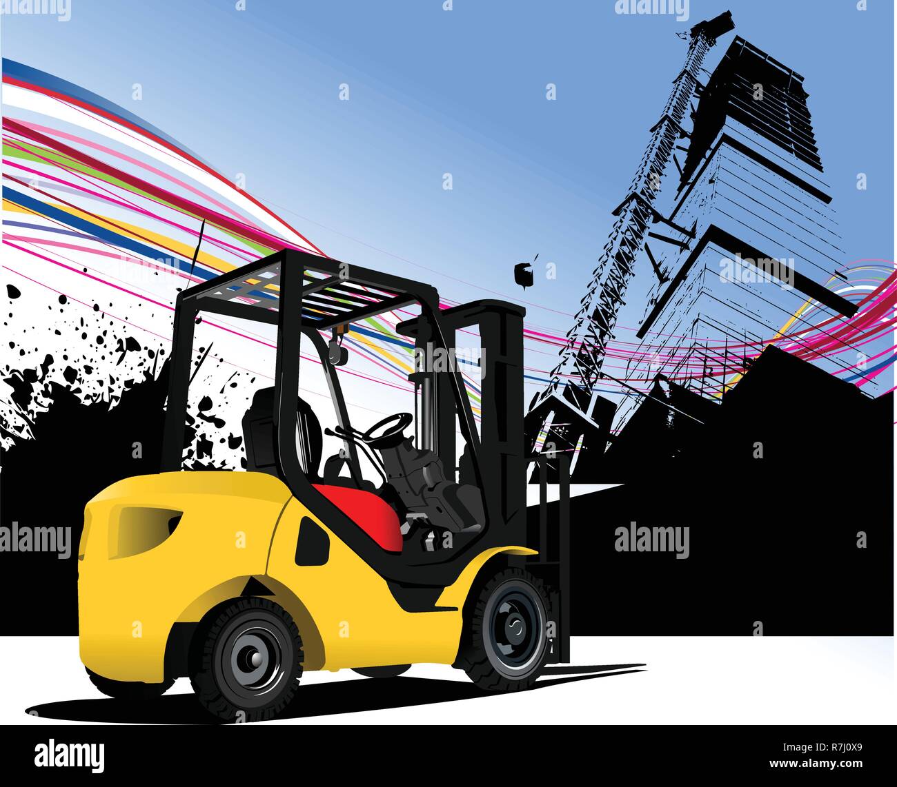 Forklift vector vectors hi-res stock photography and images - Alamy