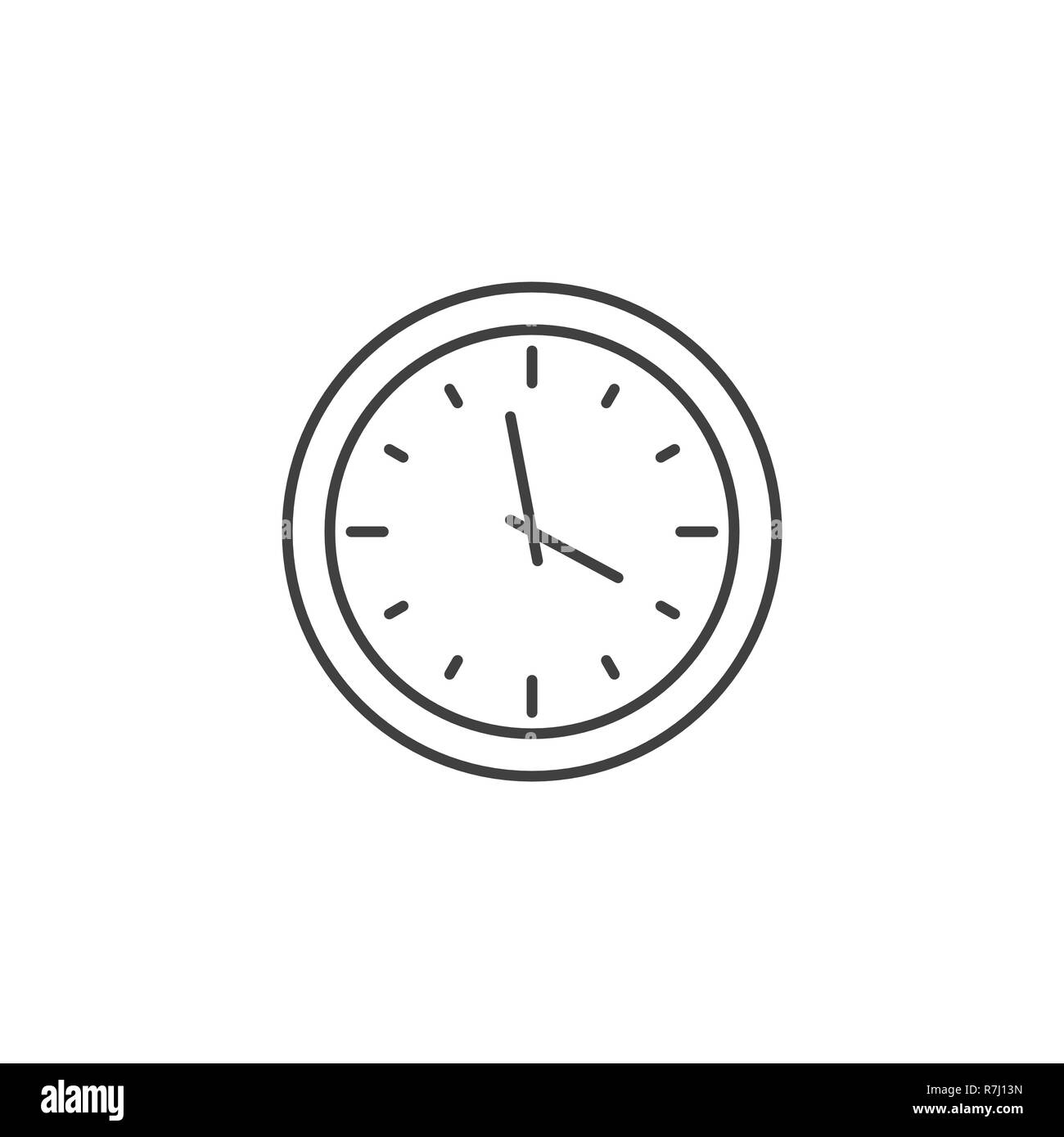 Clock Related Vector Line Icon Stock Vector Image & Art - Alamy
