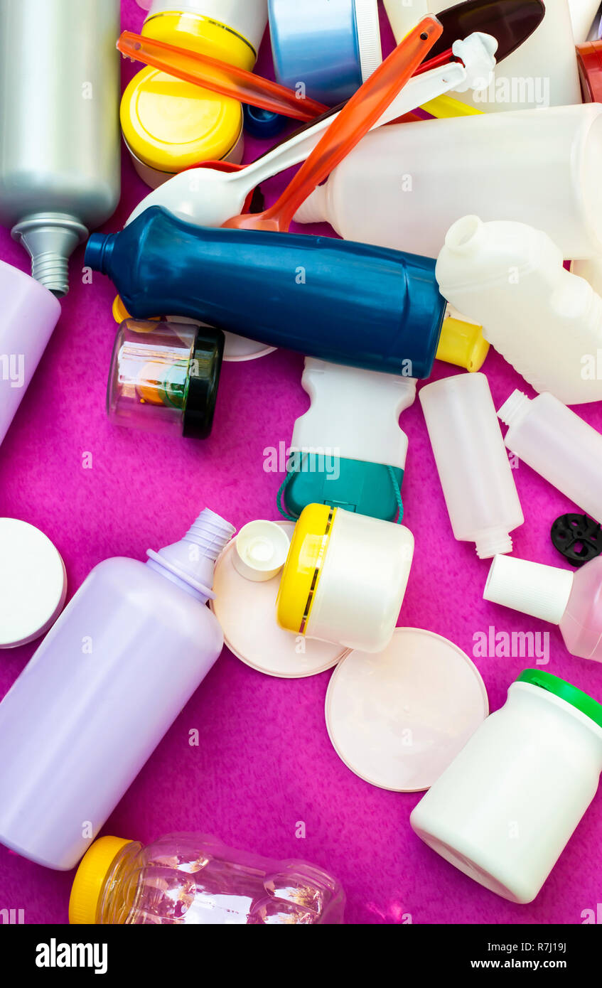 Empty Plastic packages background Stock Photo - Alamy