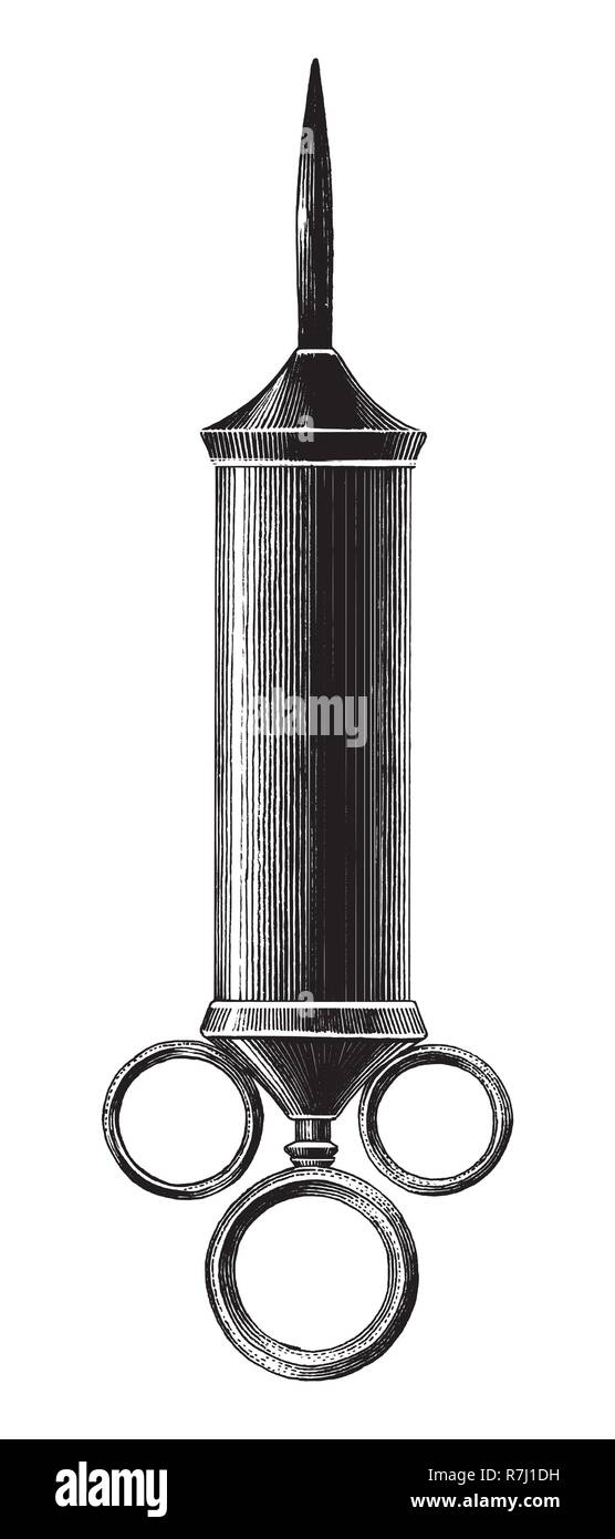 Vintage Syringe Drawing