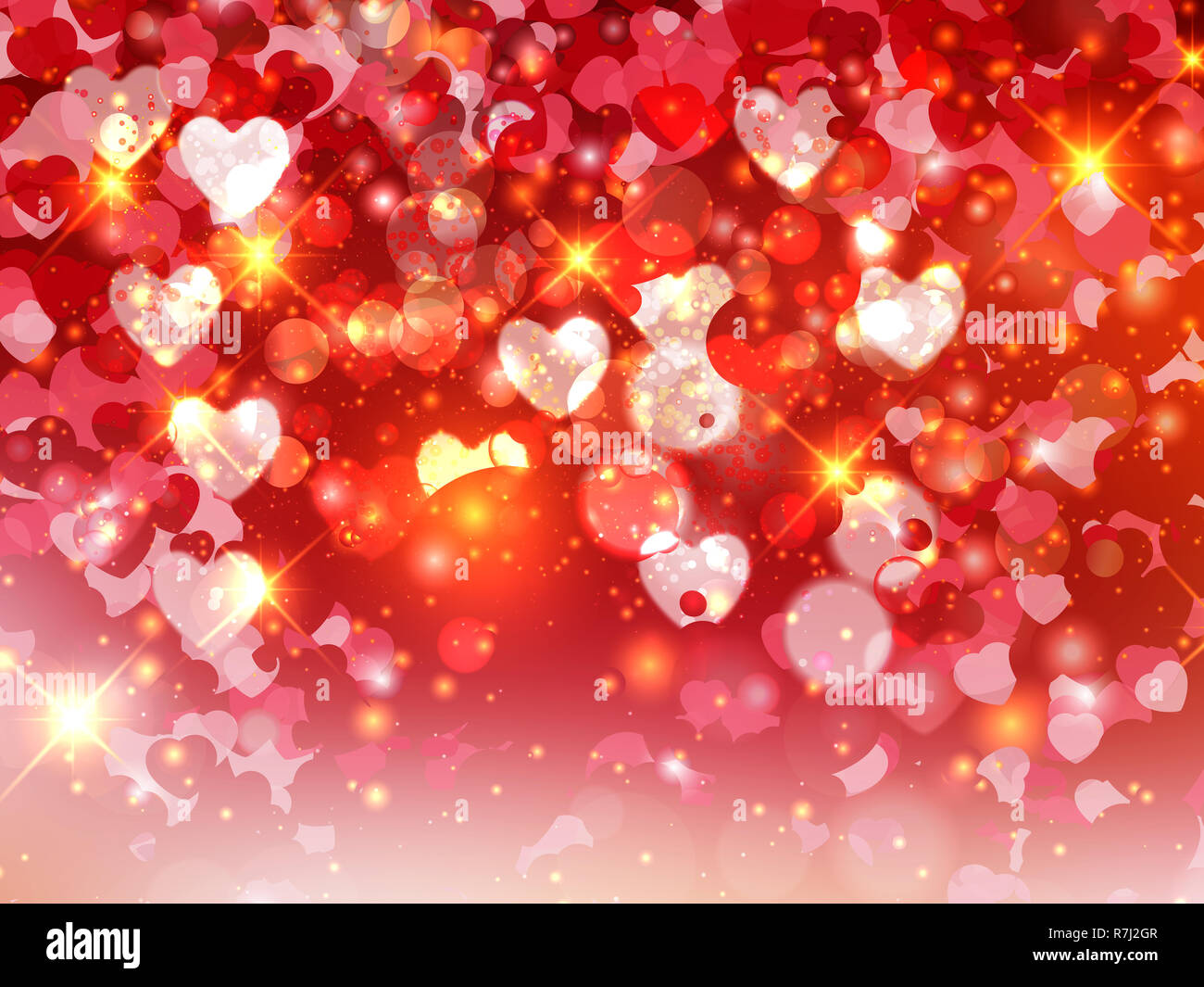 Blurred Heart Lights