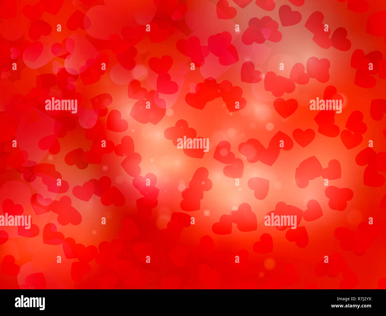 Heart blurred lights on a colorful background, Background with ...